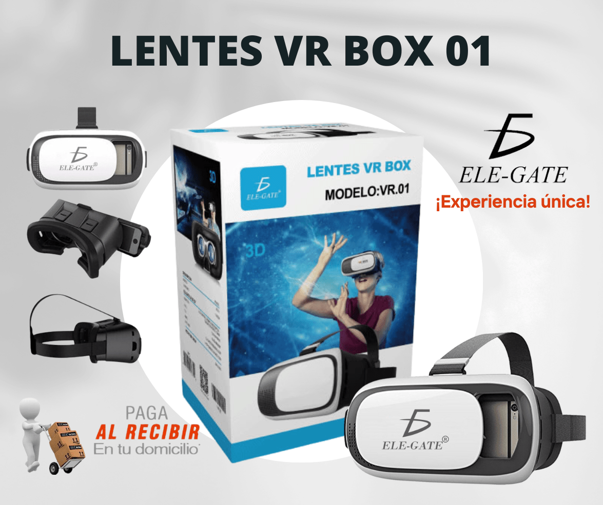 Lentes VRBOX de Realidad Virtual 3D de ELE-GATE – Cómpralo México